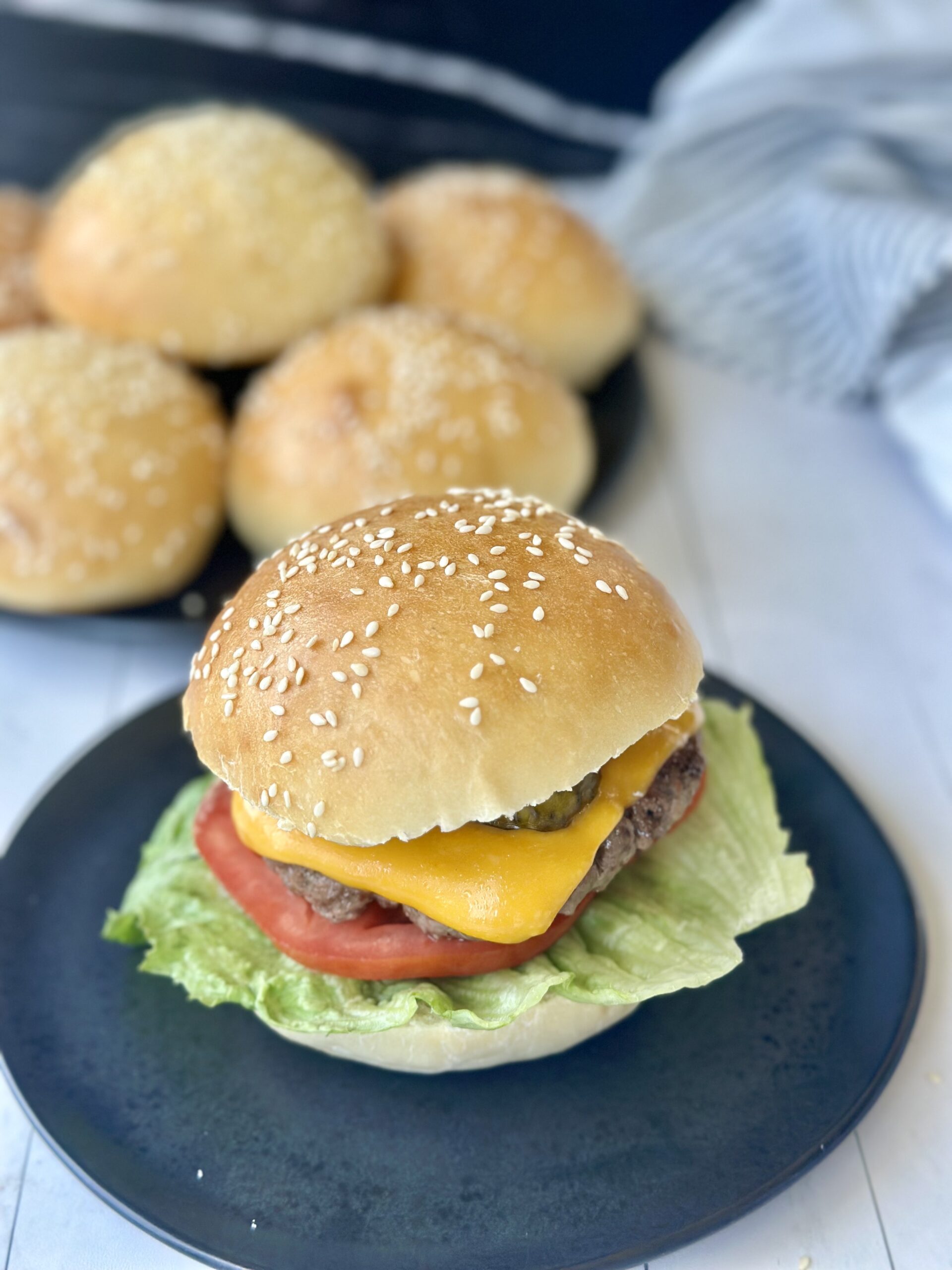 Fluffy Brioche Sourdough Burger Buns - Friend in Knead