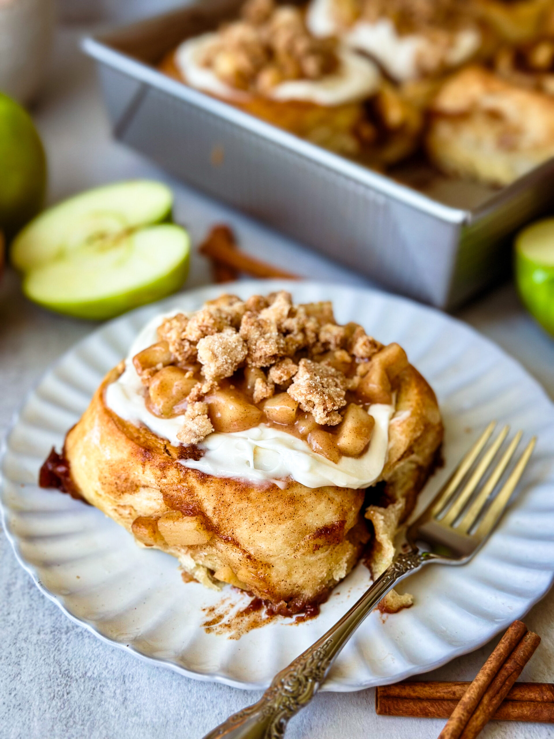 Jumbo Sourdough Apple Pie Cinnamon Rolls - Friend in Knead